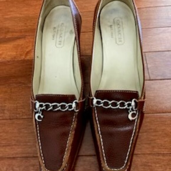 Coach | Shoes | Coach Brown Leather Pumps | Poshmark